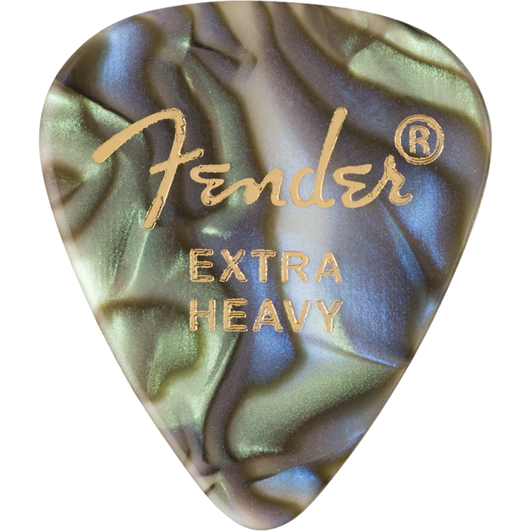 Fender Premium Celluloid 351 Shape Guitar Picks, Extra Heavy, Abalone ...
